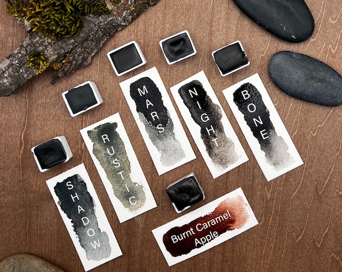 Smoke and Shadows /6 Set/handmade Watercolor/artist Grade/ Smoky Pink ...