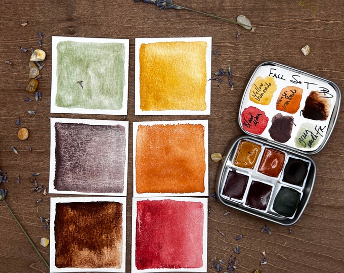 Smoke and Shadows /6 Set/handmade Watercolor/artist Grade/ Smoky Pink ...