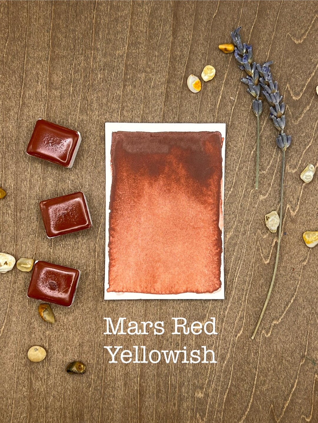 Mars Red Yellowish - Handmade Watercolor - Natural Honey Paint, Artist ...