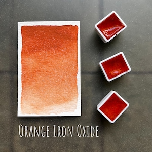 Transparent Orange Iron Oxide - Handmade Watercolor - Natural Honey ...