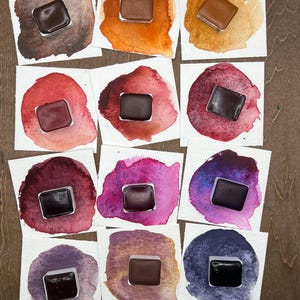 24 Multi-pigment Colors - SET OF 24 - Granulating, Handmade Watercolor ...