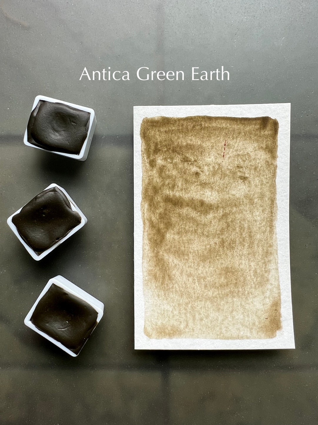 Antica Green Earth - Handmade Natural Earth Pigment Watercolor - Artist ...