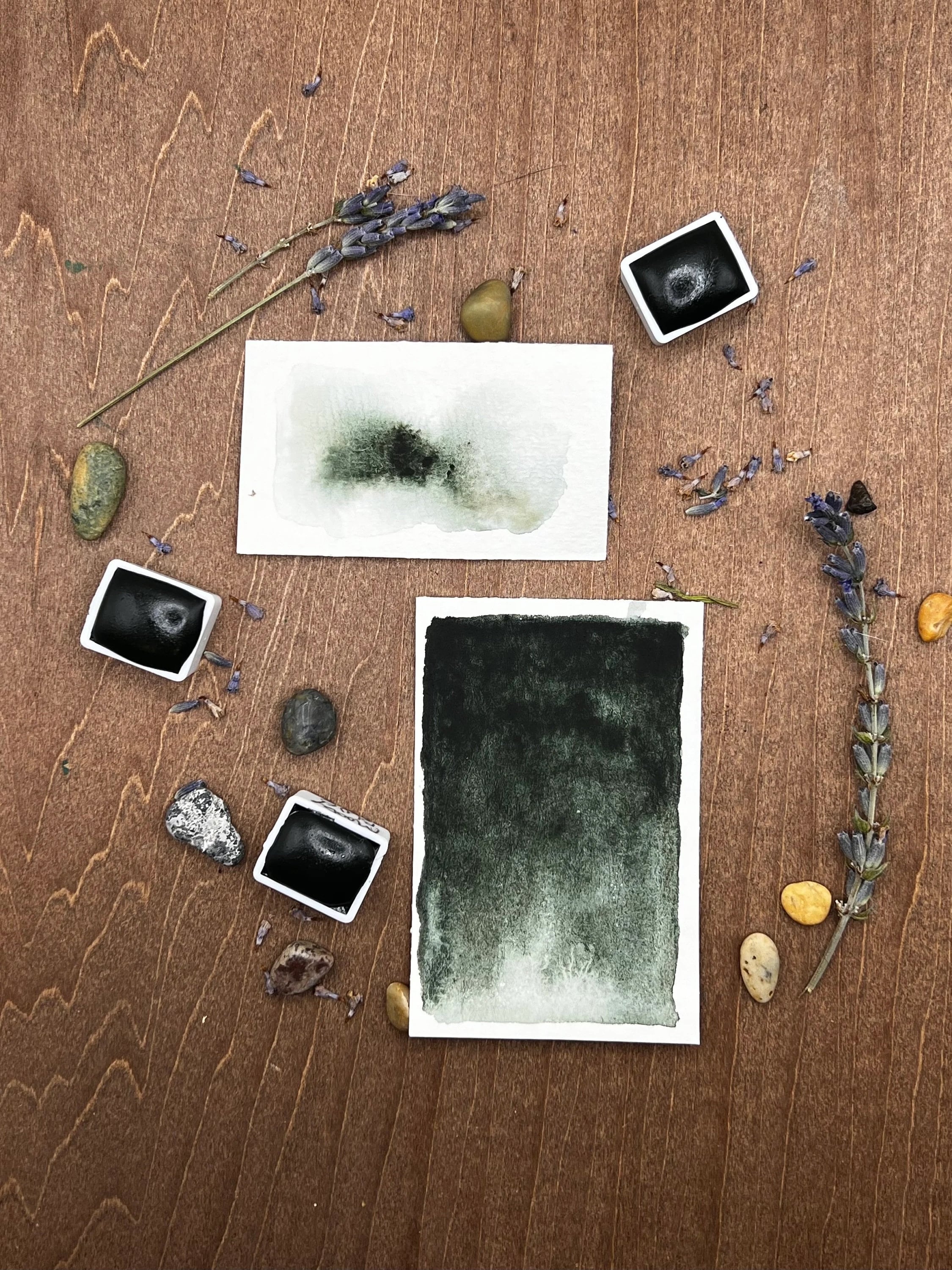Smoke and Shadows /6 Set/handmade Watercolor/artist Grade/ Smoky Pink ...