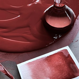 English Red Deep - Handmade Watercolor - Natural Honey Paint, Artist ...