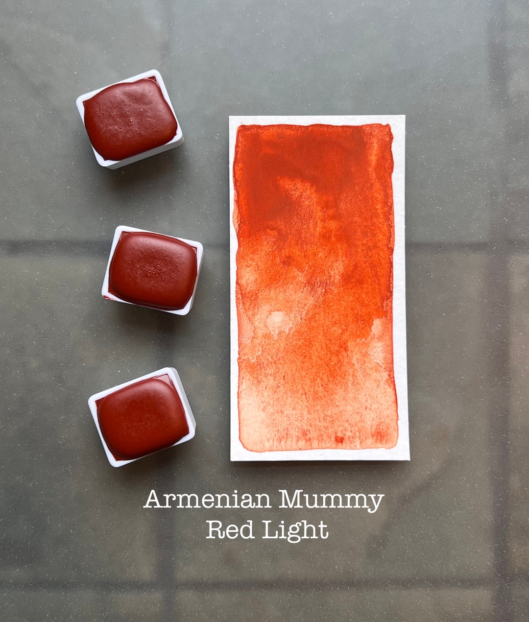 Armenian Mummy Red Light Watercolor - Handmade, Small-batch Artist ...