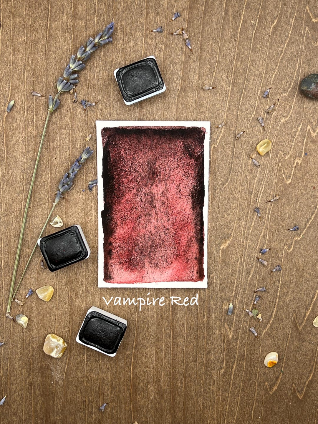 Vampire Red Watercolor: Handmade Granulating Artist Grade Paint - Etsy