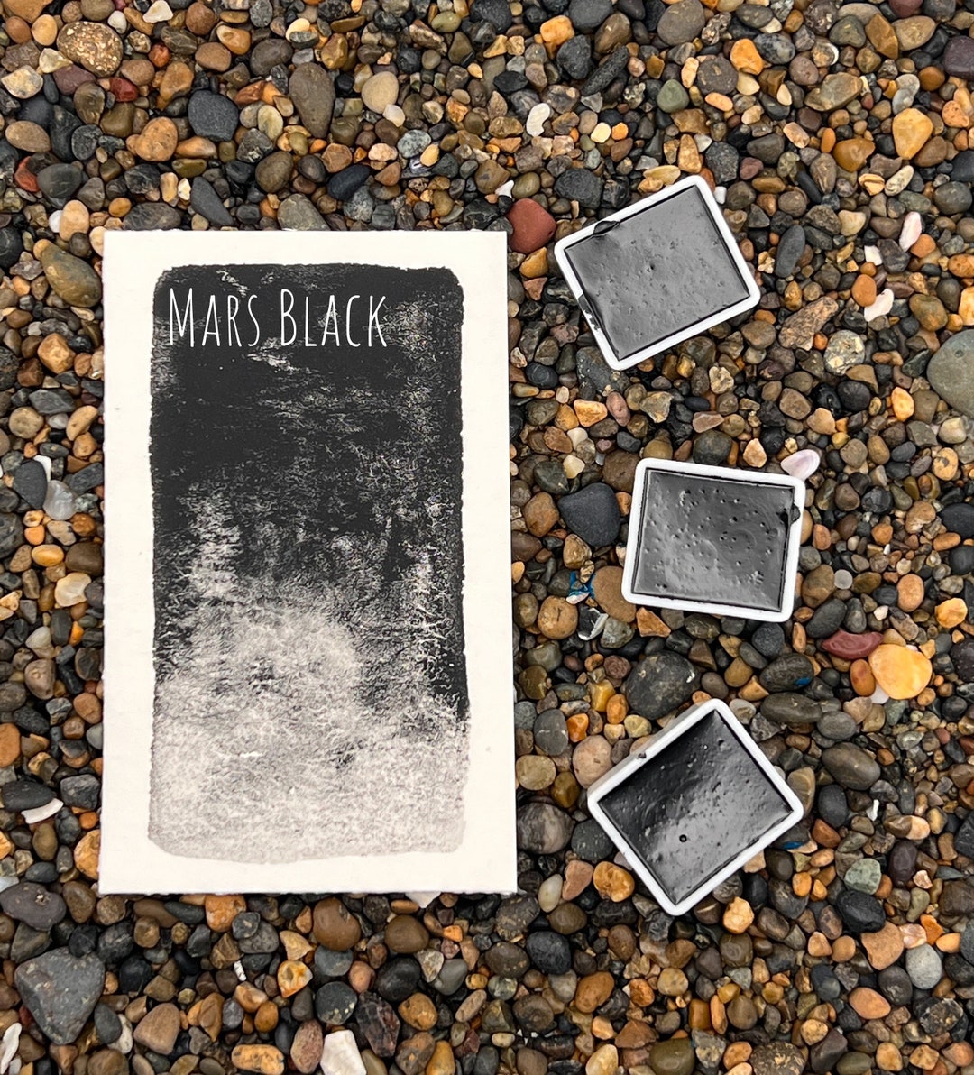 MARS BLACK - Handmade Watercolor - Artist Grade Honey Watercolors ...