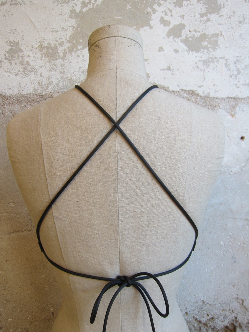 Trinity Heart Harness Handmade Genuine Black Leather Chest/breast Strap ...