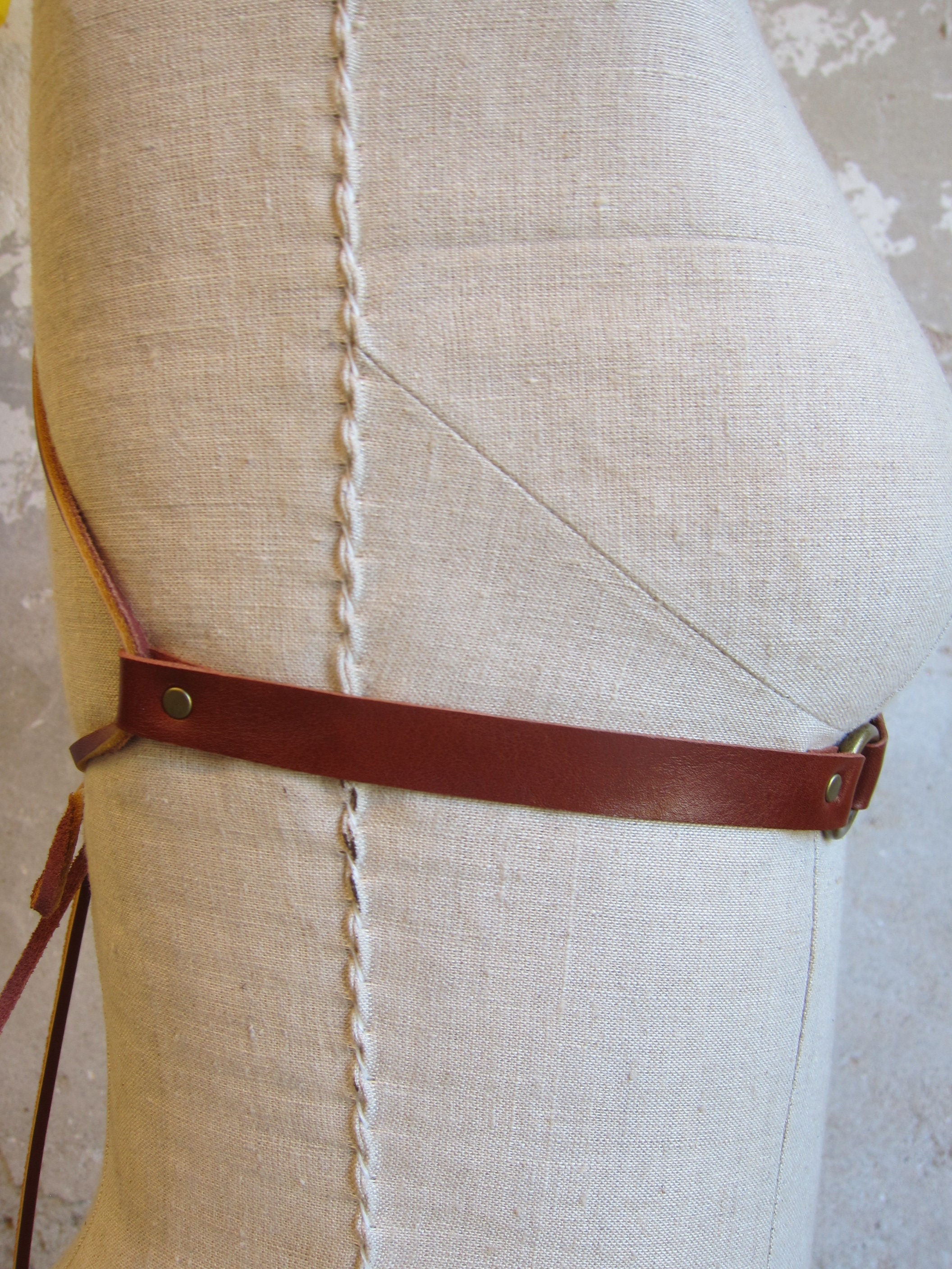 Trinity Handmade Heart Harness Genuine Brown Leather Chest/breast ...