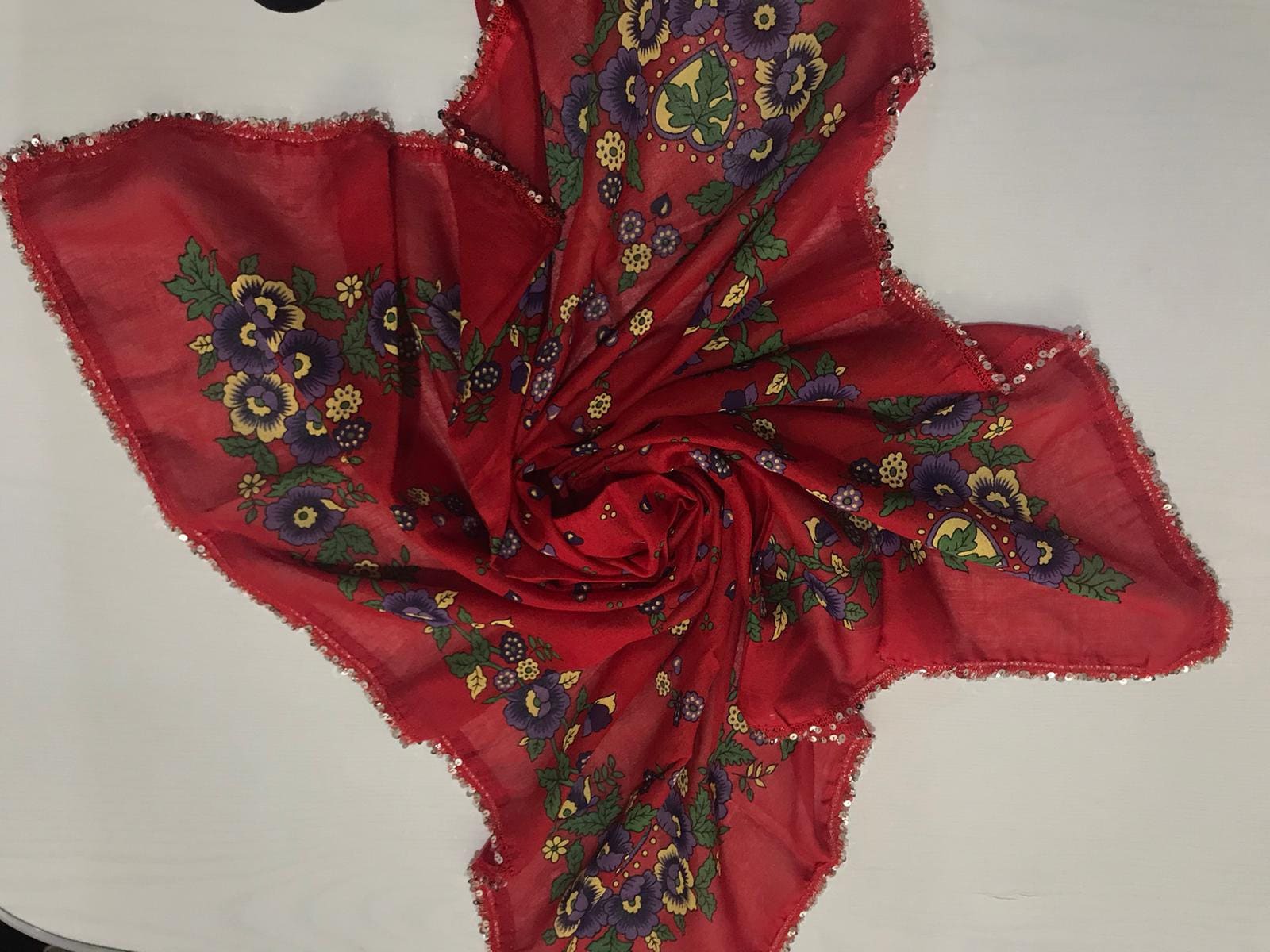 Antique Crochet Embroidered Scarf & Turkish Traditional Headscarf ...