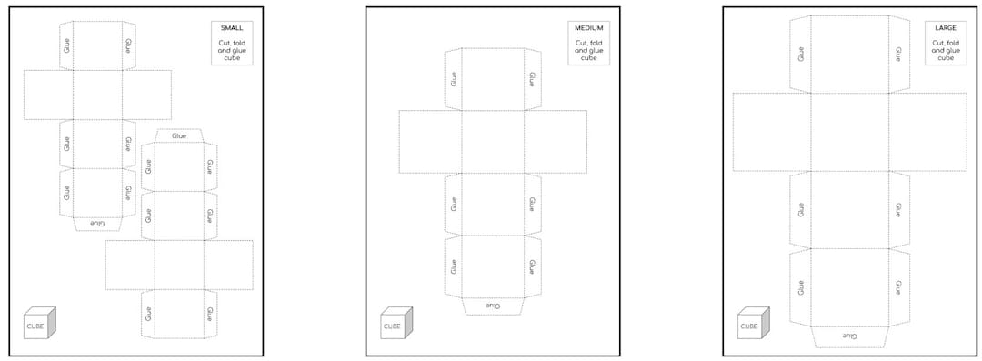 Printable Cube Pattern - Etsy