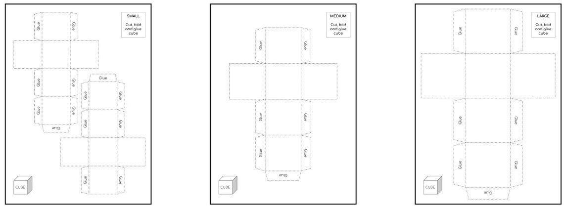 Printable Cube Pattern - Etsy