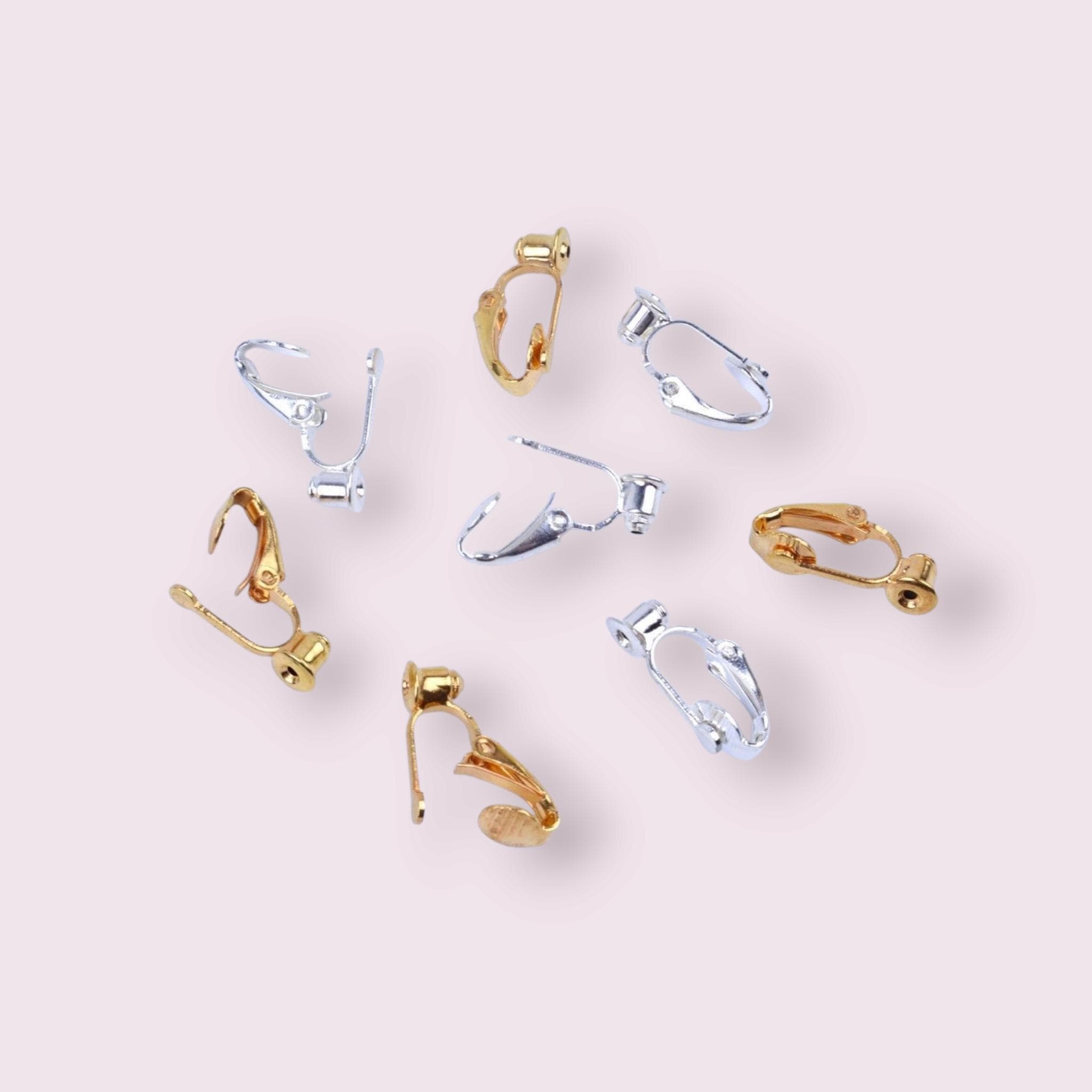 Clip-on Earring Converters: DIY Earring Attachment, Gold & Silver ...