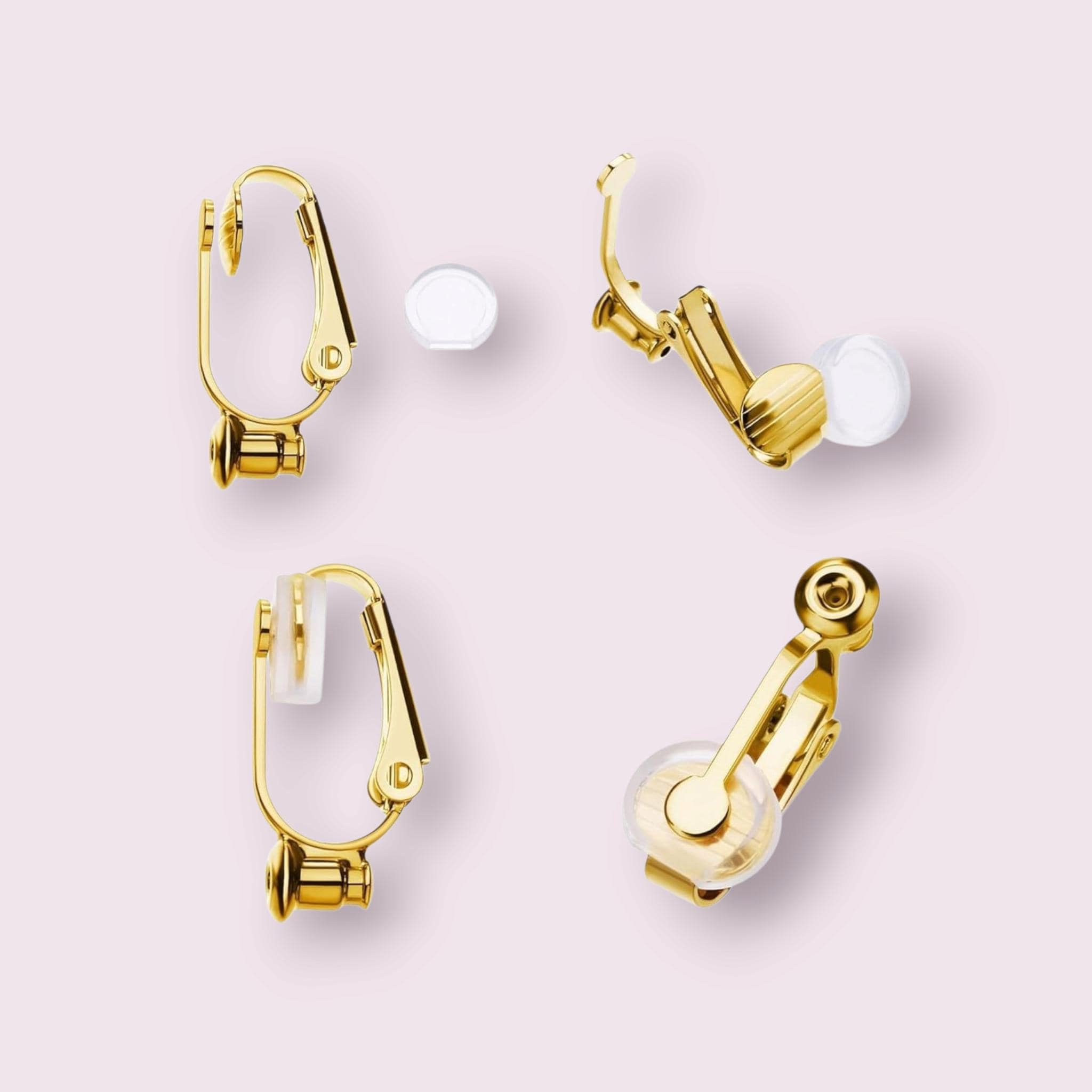 Clip-on Earring Converters: DIY Earring Attachment, Gold & Silver ...