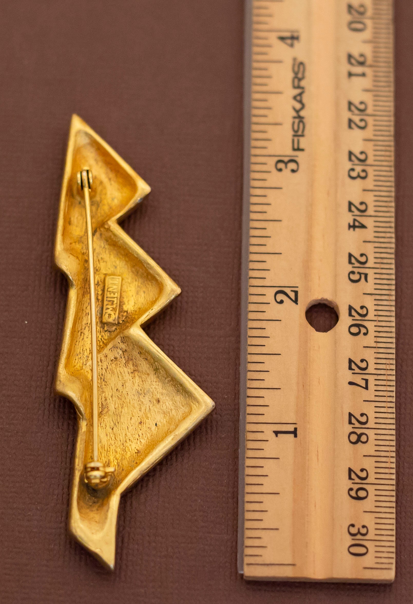 Vintage Thunder Origami Gold Tone Brooch by MJENT U19 - Etsy