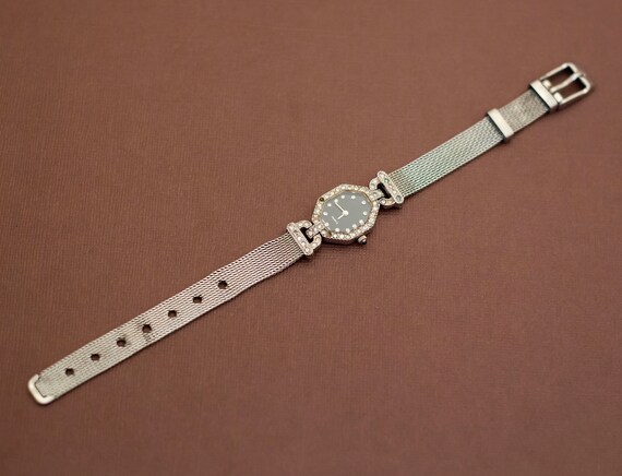 Vintage Elizabeth Taylor Silver Quartz Watch 7 Inch b… - Gem