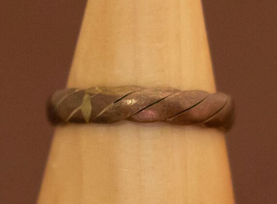 Vintage Copper Simple Spiral Pattern Ring Size 10 - U5 - Gem