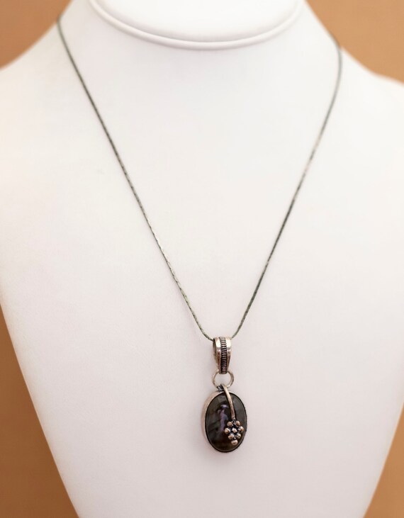 Vintage Art Deco Mermaid Deep Sea Gem Necklace 18 inc… - Gem