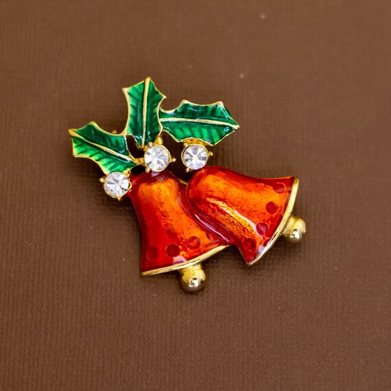 Vintage christmas bells mistletoe - Gem
