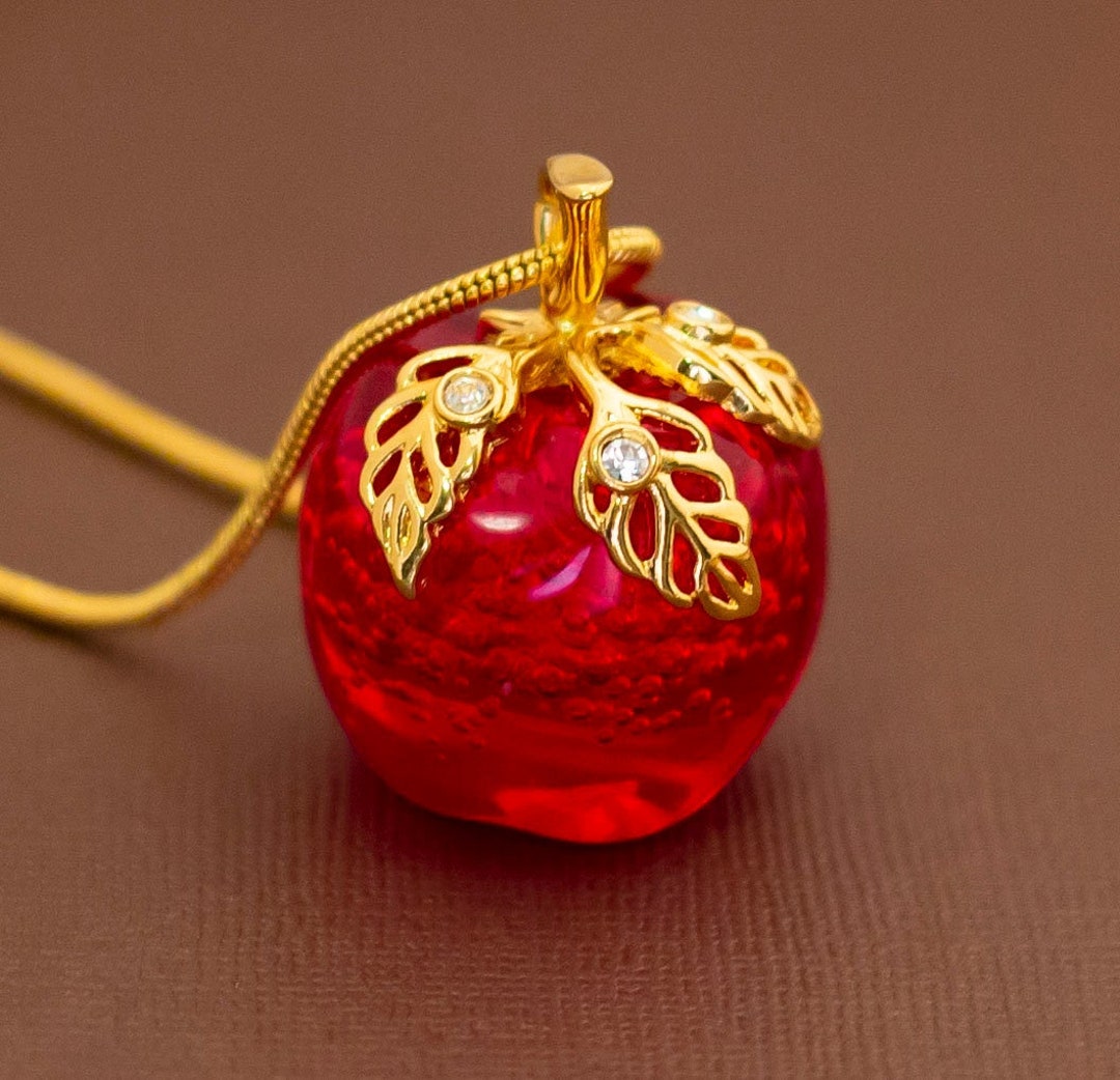 Vintage Intricate Apple Gold Tone Necklace 18 Inch - U15 - Etsy