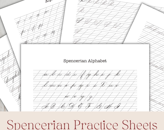 Modern Spencerian Script Lettering Practice Guide | Hand Lettering and ...