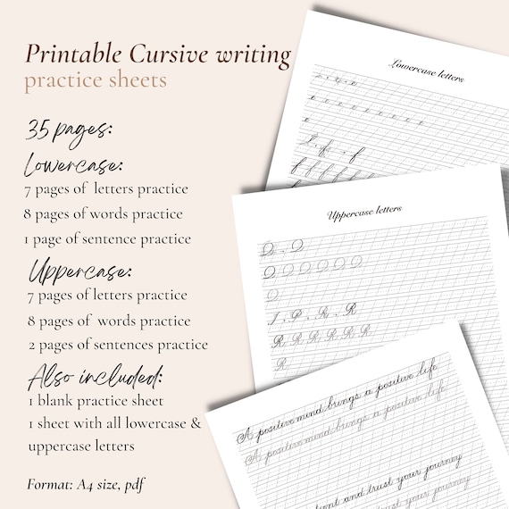 Blank Cursive Writing Worksheets