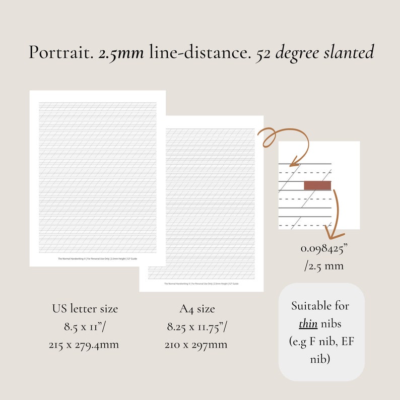Printable Blank Handwriting Practice Sheet for Spencerian Script ...