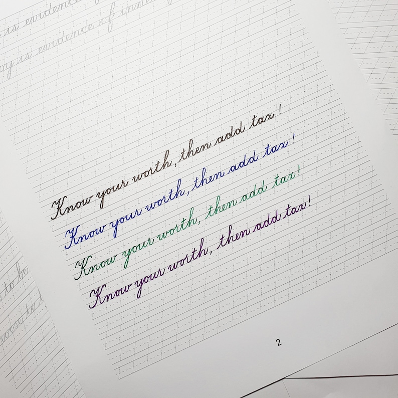 Printable Cursive Writing Worksheet With Inspirational Quotes ...