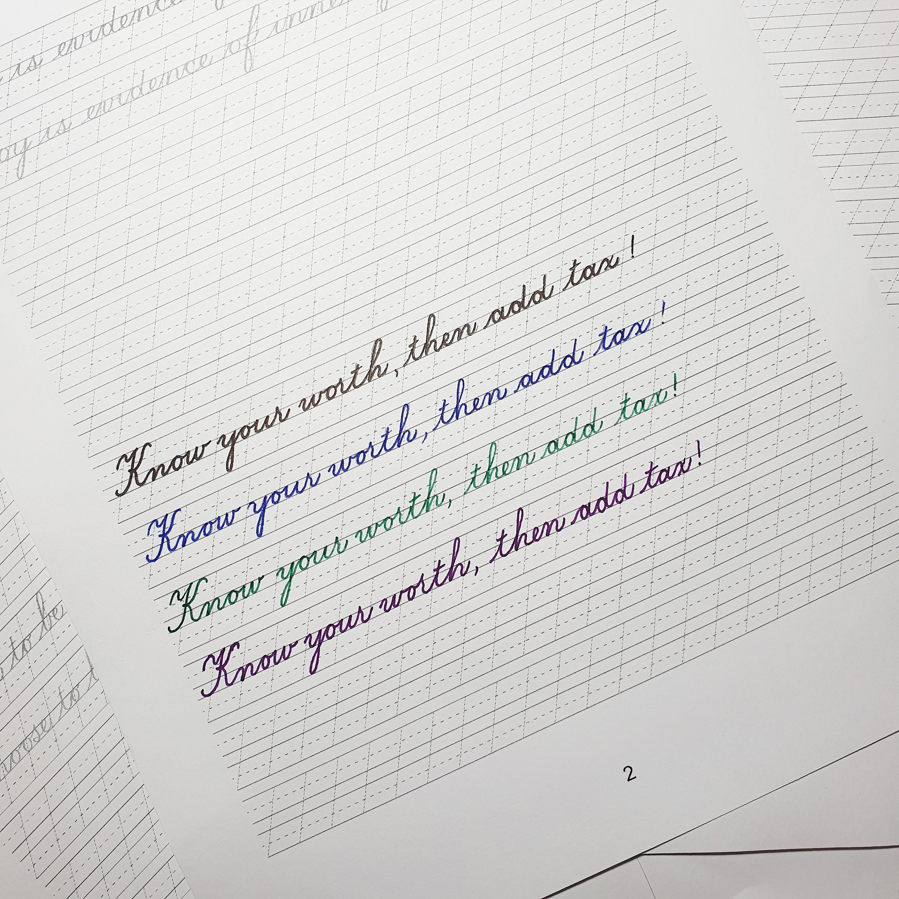 Printable Cursive Writing Worksheet With Inspirational Quotes ...