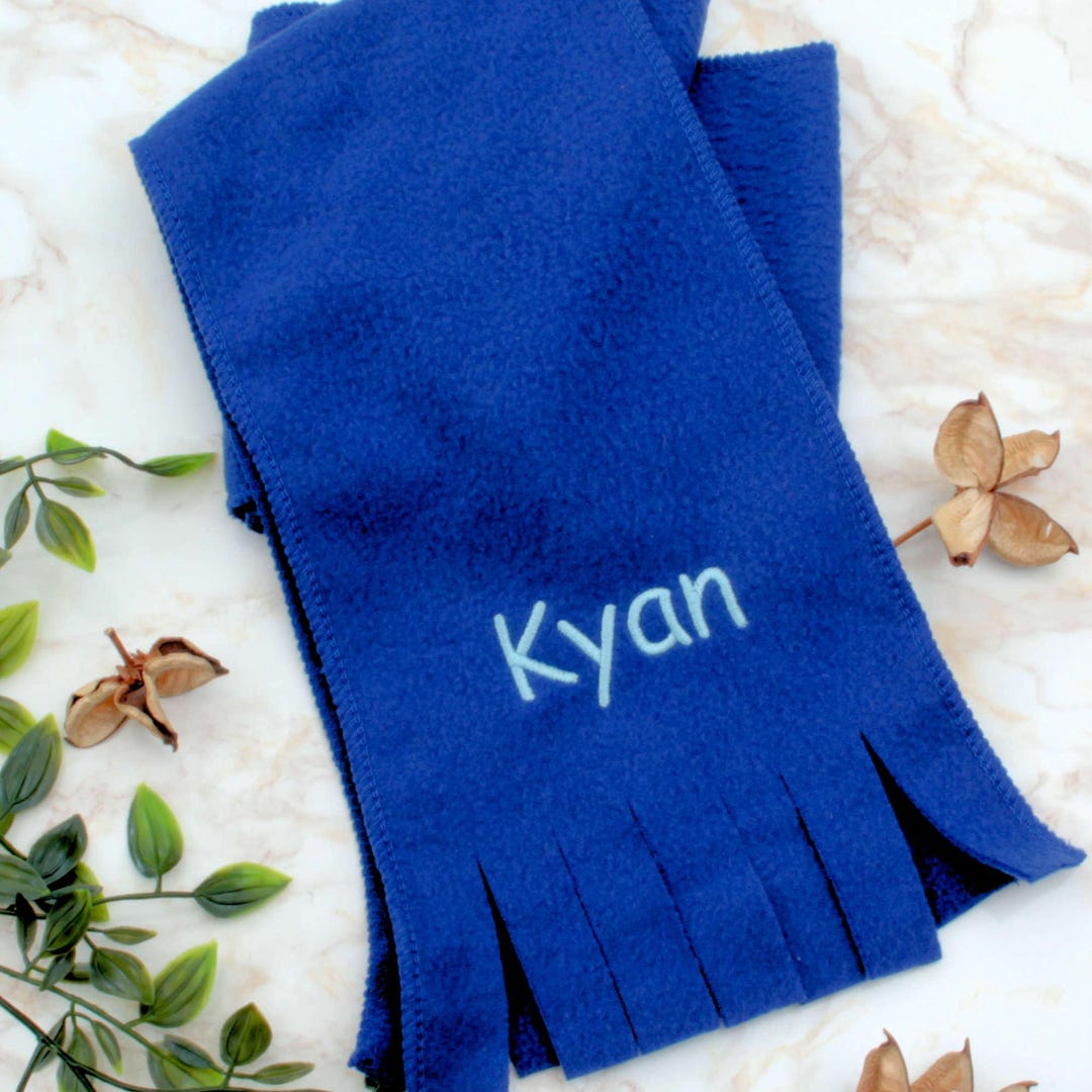 Personalised Childs Scarf Embroidered Name; Toddlers Small Size ...