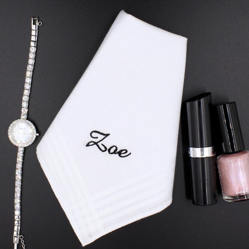 Personalised Ladies Handkerchiefs Gift Boxed Set of 3 Pretty ...