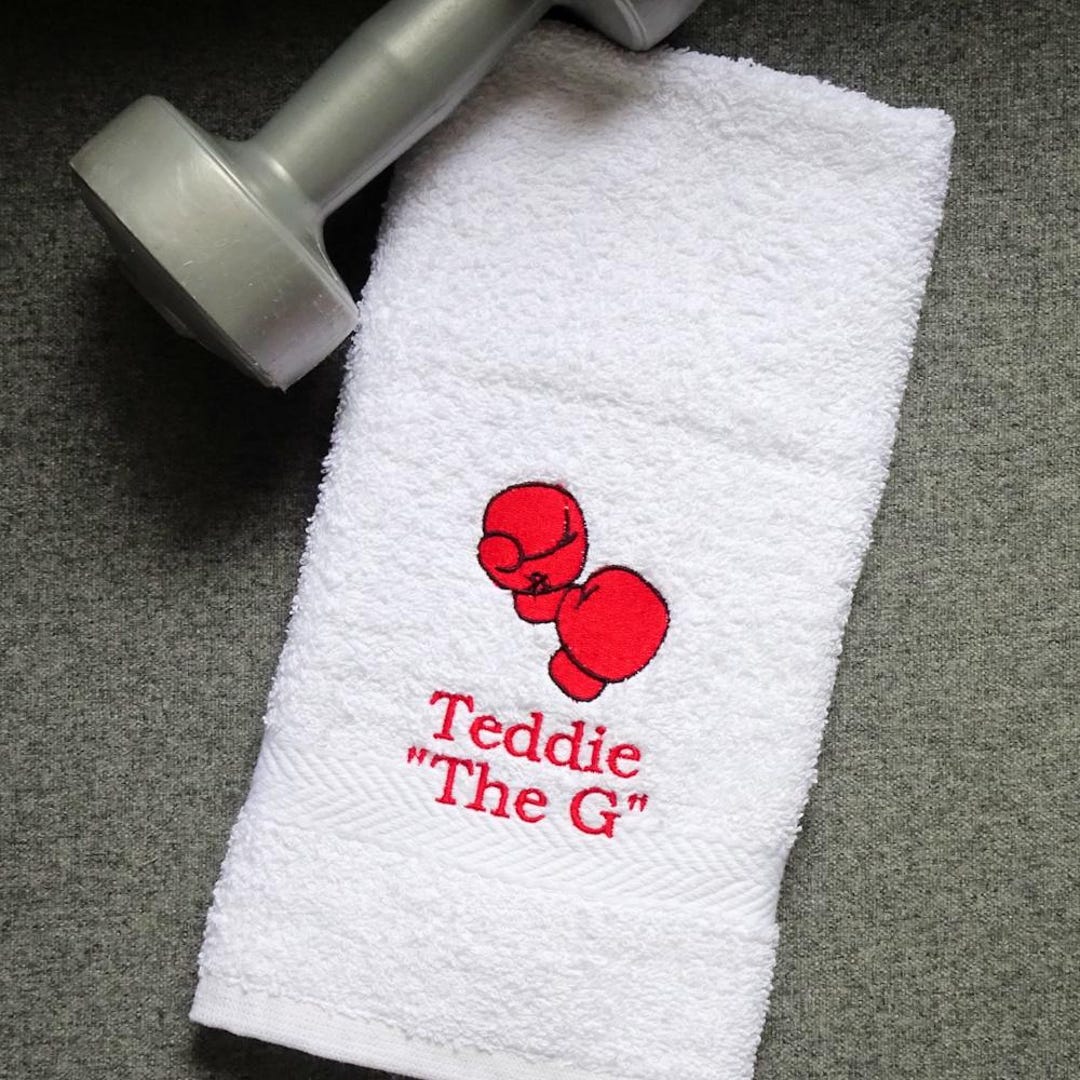 Personalised Boxing Towel Gym Exercise Workout Sweat Towels ...