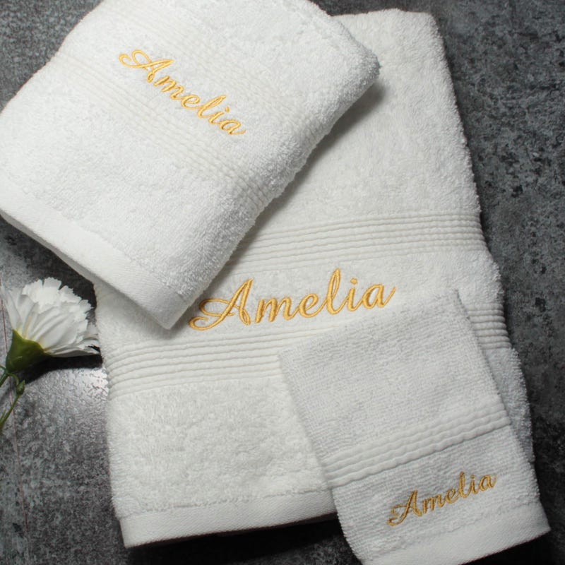 White Flannel Bath Towel - Etsy