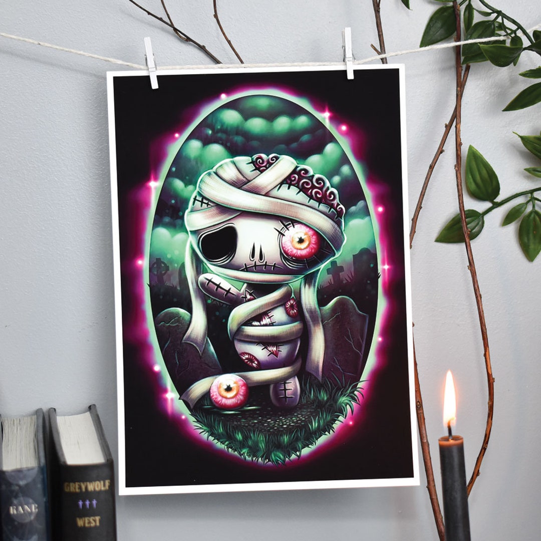 Limbo Zombieling 'graveyard' Fine Art Print | Gothic Home | Alternative ...