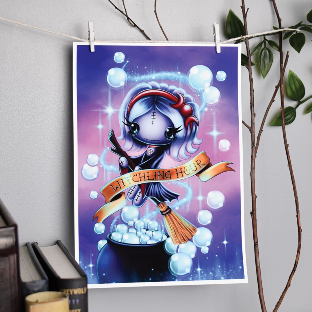 Scarlet 'witchling Hour' Fine Art Print | Gothic Home | Alternative ...