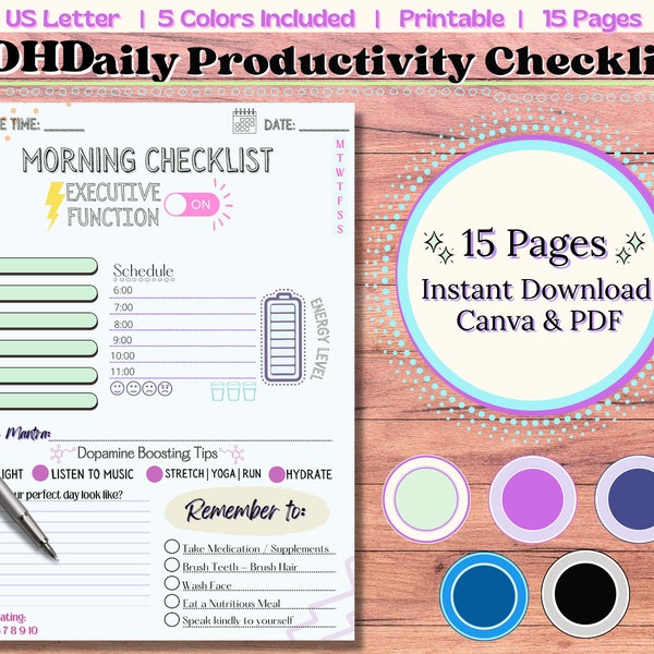 Printable Checklist for Adhd - Etsy