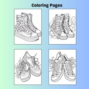 Printable Classy Stylish Shoes Coloring Pages, for Adults, Teens ...