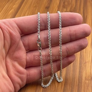 Italian 925 Solid Sterling Silver Spiga Chain Necklace Unisex 2.5MM - Etsy