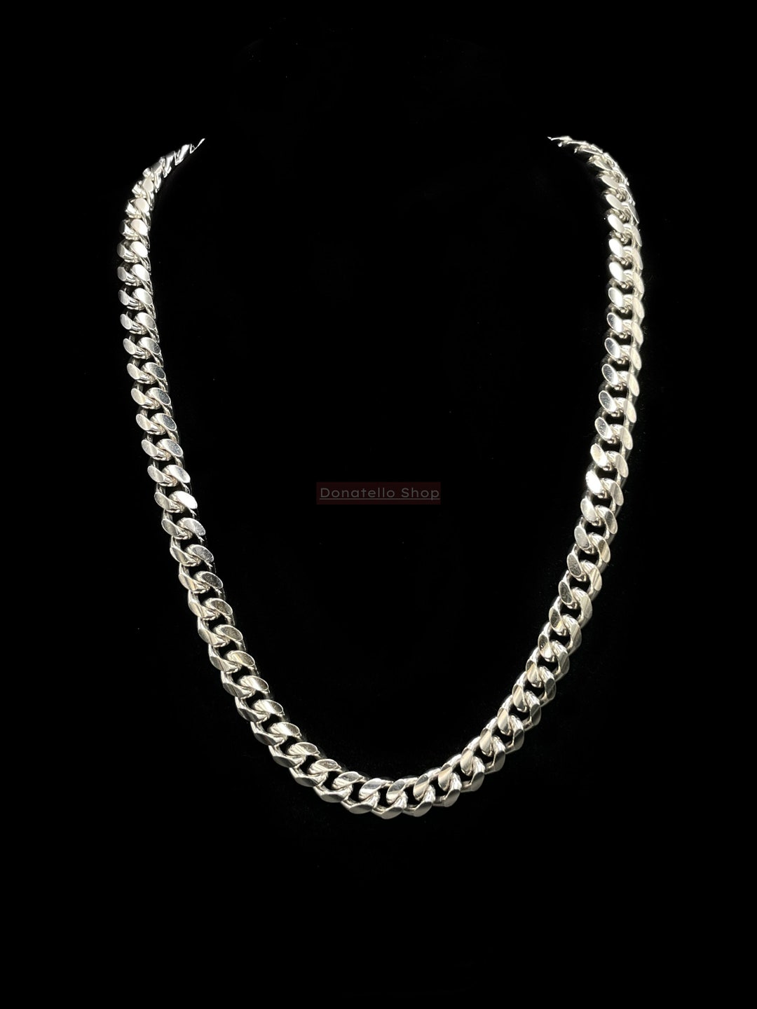 Solid 925 Sterling Silver Cuban Link Chain Necklace Heavy Super Thick 6 ...