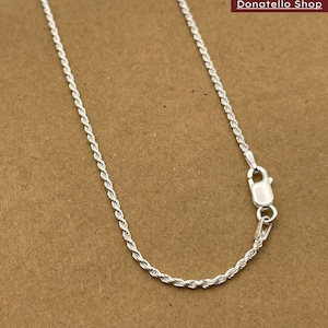 Sterling Silver Choker 925 Rope Chain Solid Italian Made - Etsy