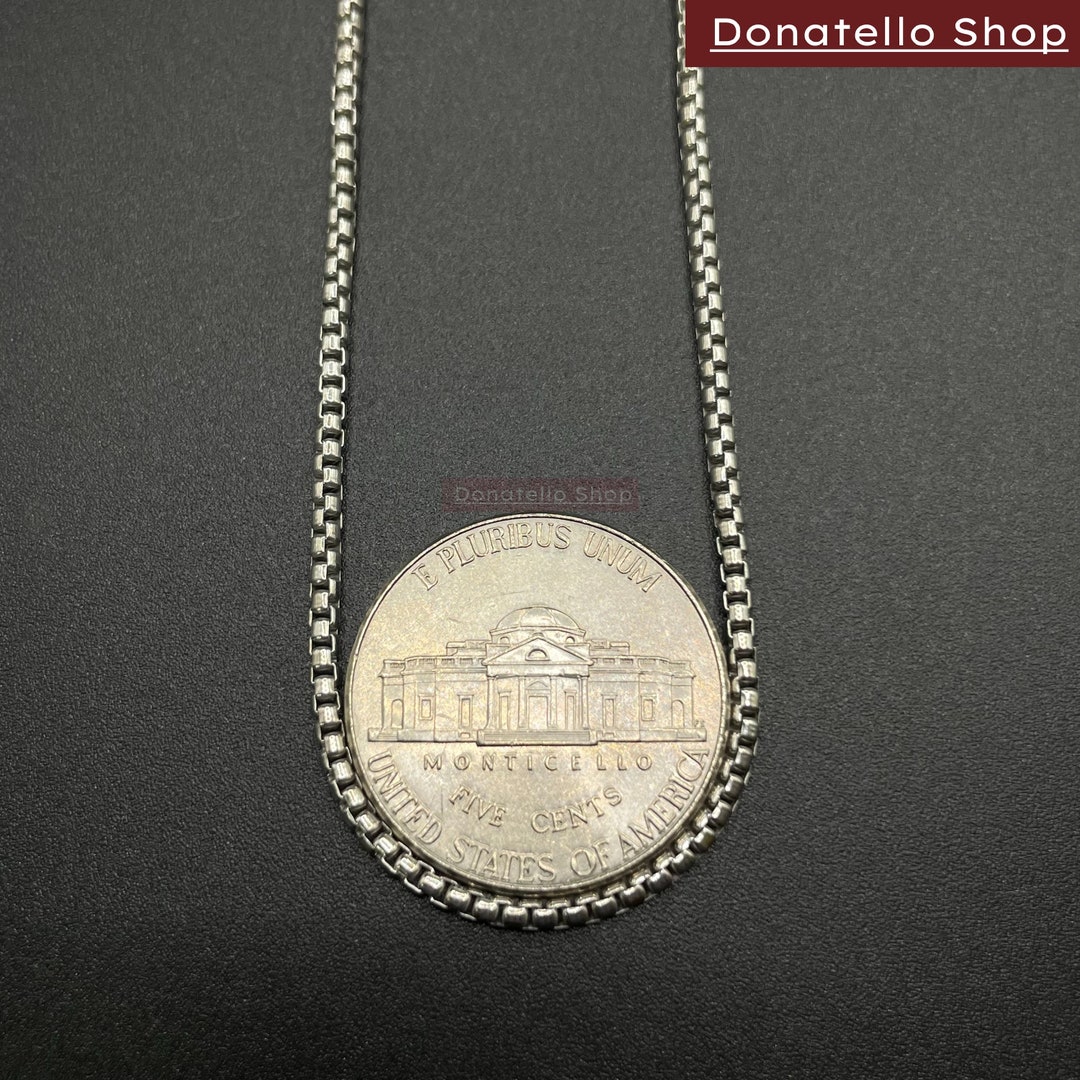 Sterling Silver Round Box Link Chain 1.5mm 925 Chain Necklace, Sterling ...