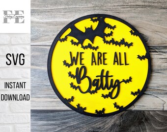 Halloween Batty Sign - Etsy