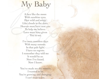 My Baby Poem Digital Print (with Design) - Version 3 - Etsy