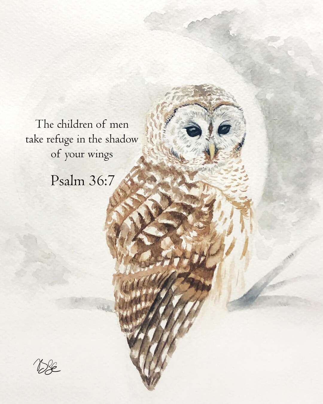 Scripture Owl 8X10 - Etsy