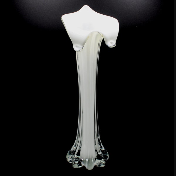 Footed Glass Vase - Etsy