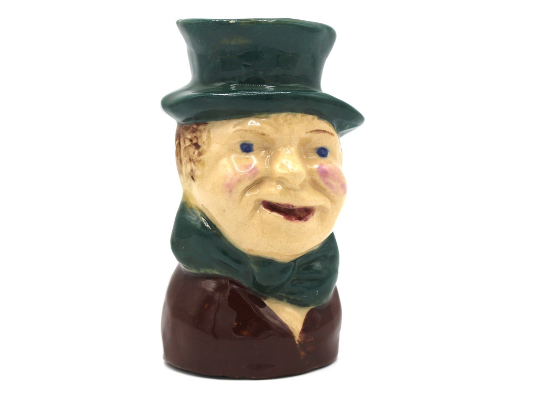 Antique Toby Style Jug Vase: Handcrafted Hand Painted Pottery ...