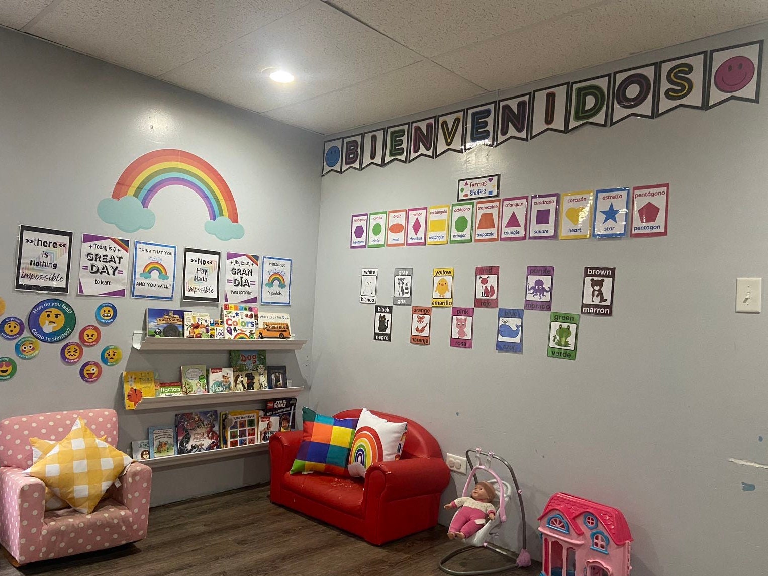 Bilingual Colors Posters Animal Theme, Dual-language Classroom, PDF ...