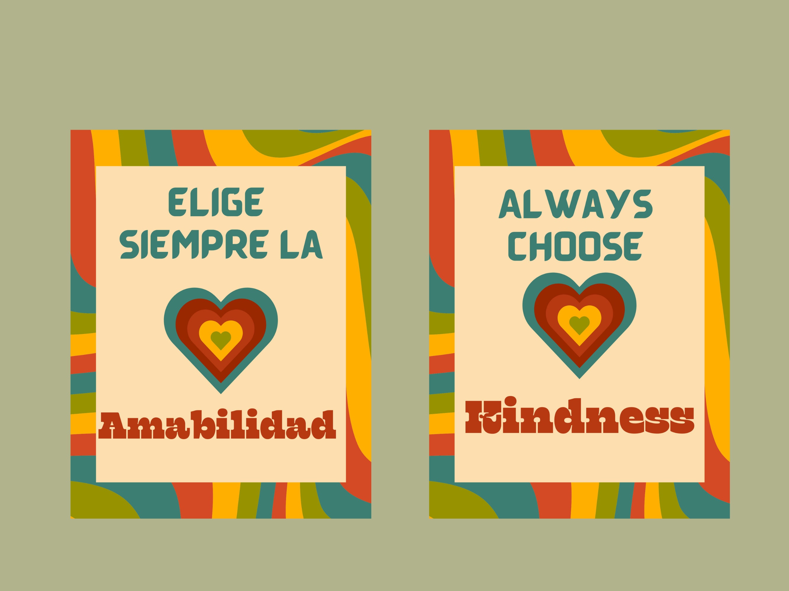 Bilingual Groovy Motivational Classroom Posters, Dual Language ...