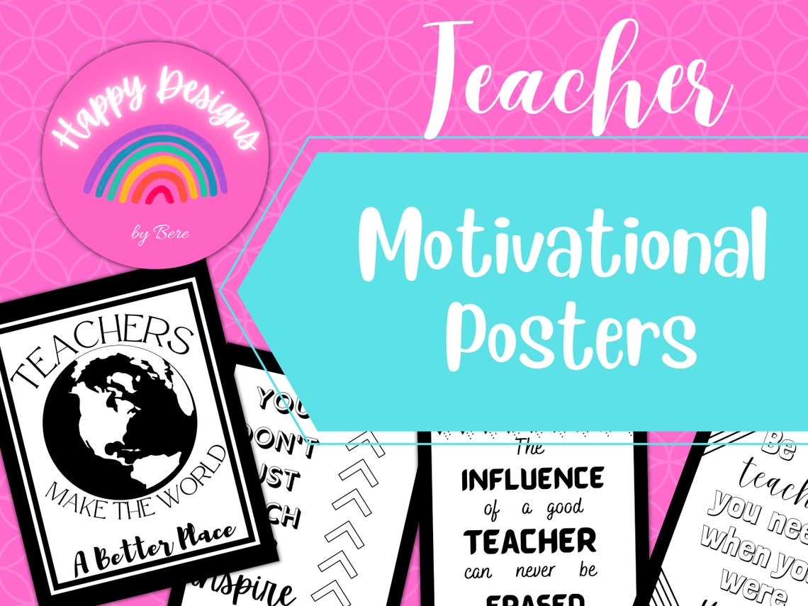 Teacher Motivational Posters, Teacher Lounge Decor, PDF Download - Etsy