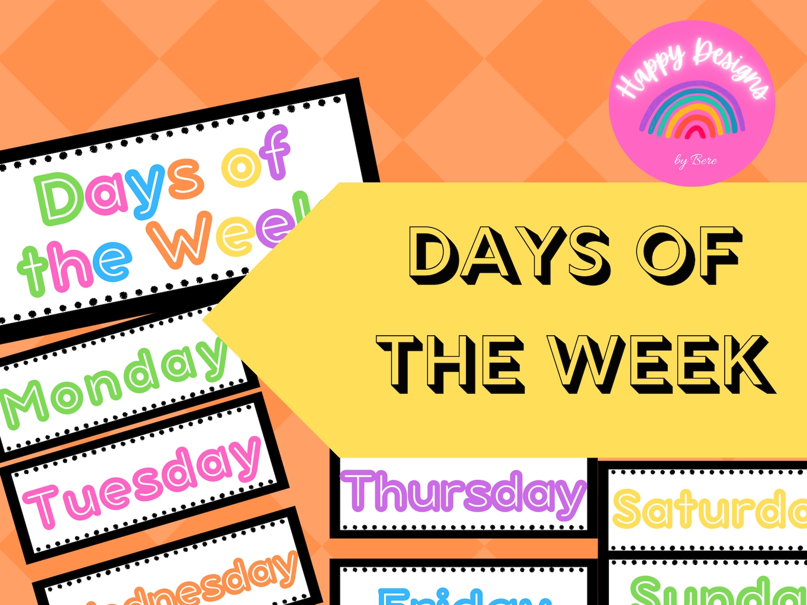 Days of the Week Classroom Posters, Classroom Decor, Daycare Decor, PDF ...